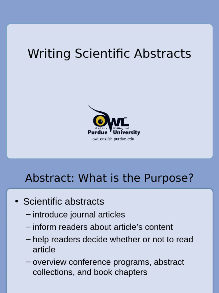 How to Write Effective Scientific Abstracts | PDF | Abstract (Summary ...