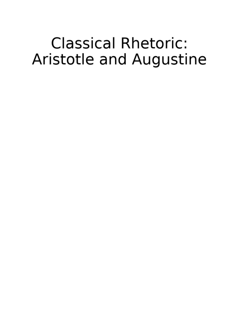 Classical Rhetoric | PDF