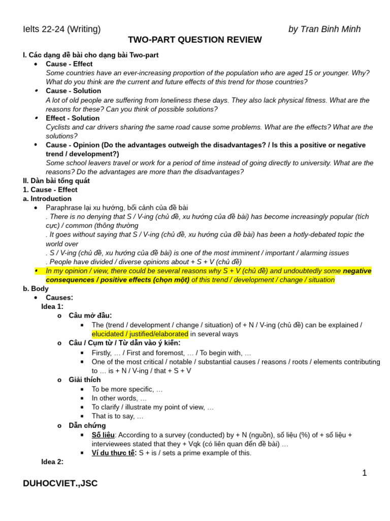 2-Part Questions Review | PDF
