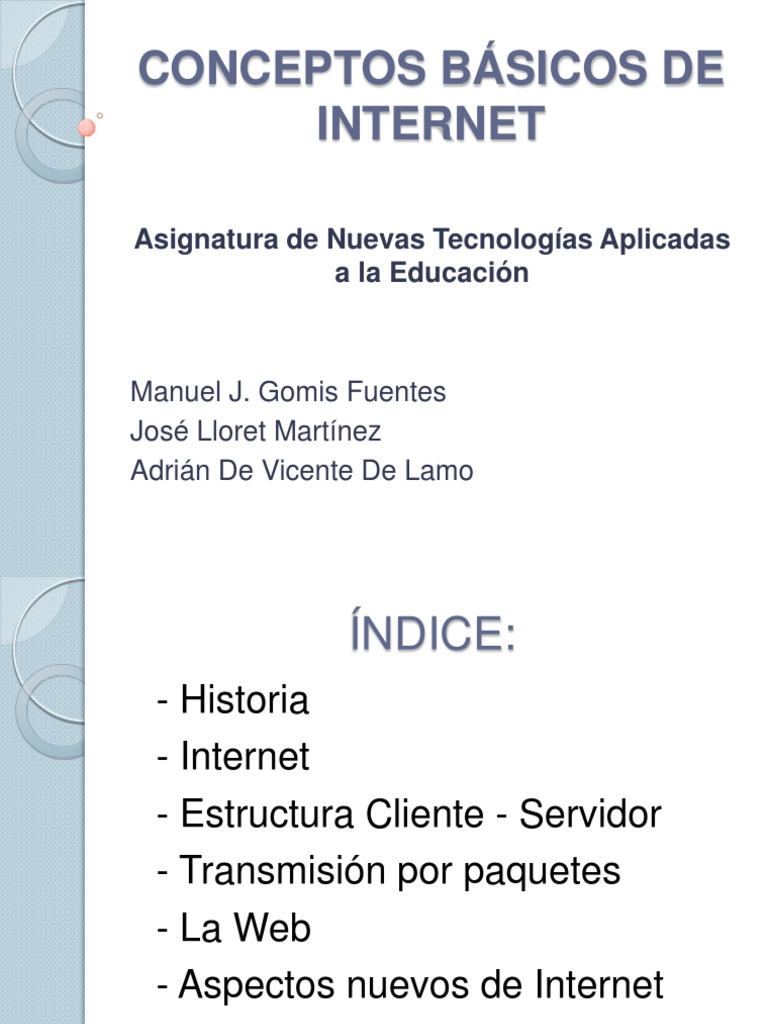 Conceptos Basicos de Internet-Exposicion | PDF | Página web | Internet