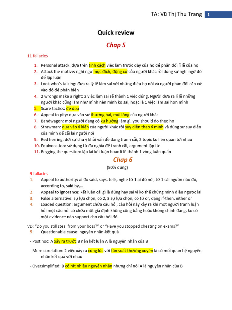 Quick Review | PDF