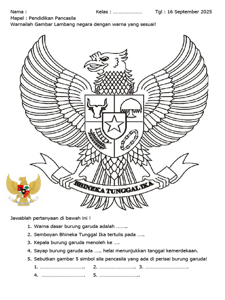 Mewarnai Burung Garuda | PDF