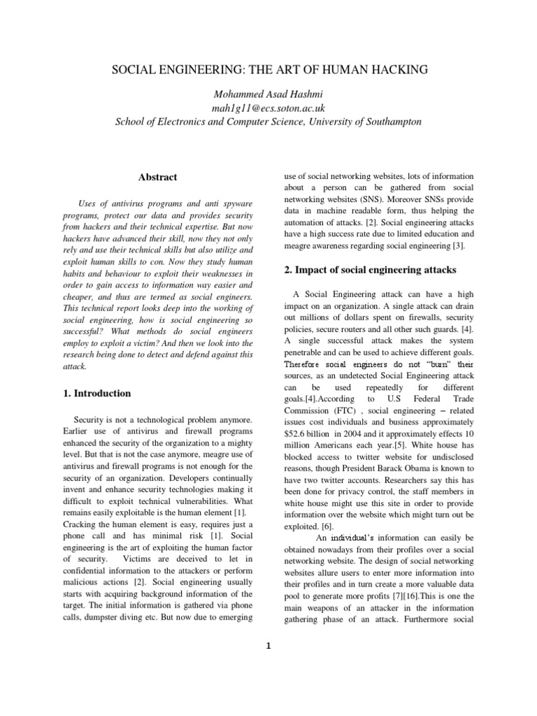 Social Engineering, The Art of Human Hacking | PDF | Phishing | Social ...