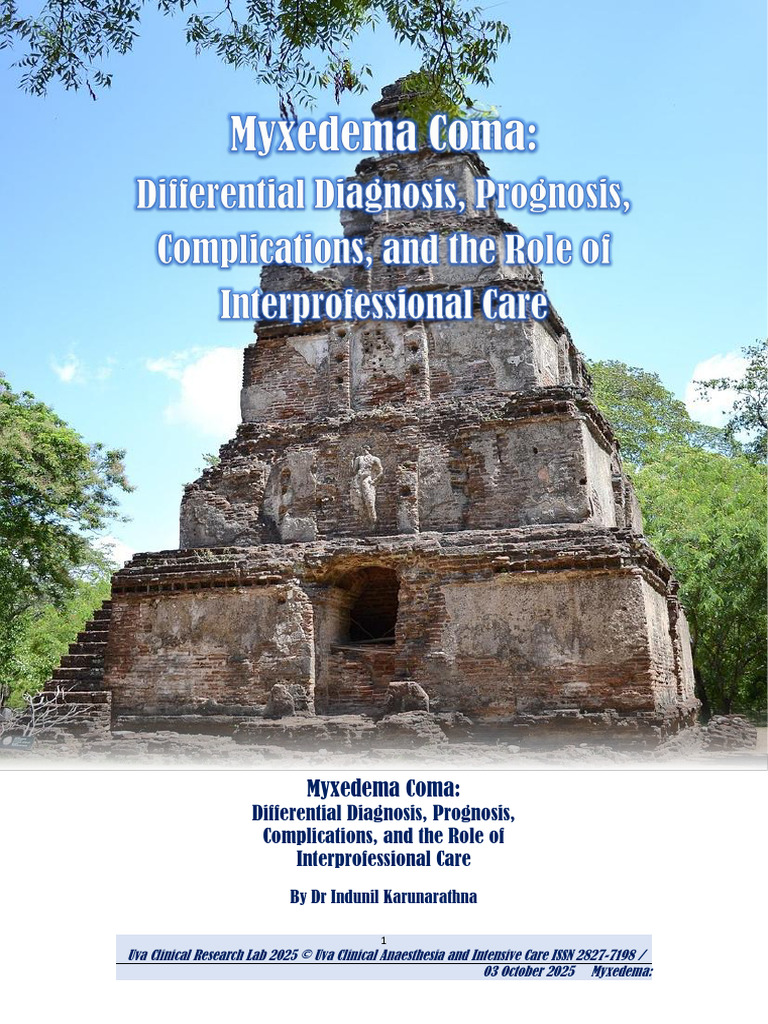 Myxedema Coma: Diagnosis and Care | PDF | Hypothyroidism | Thyroid