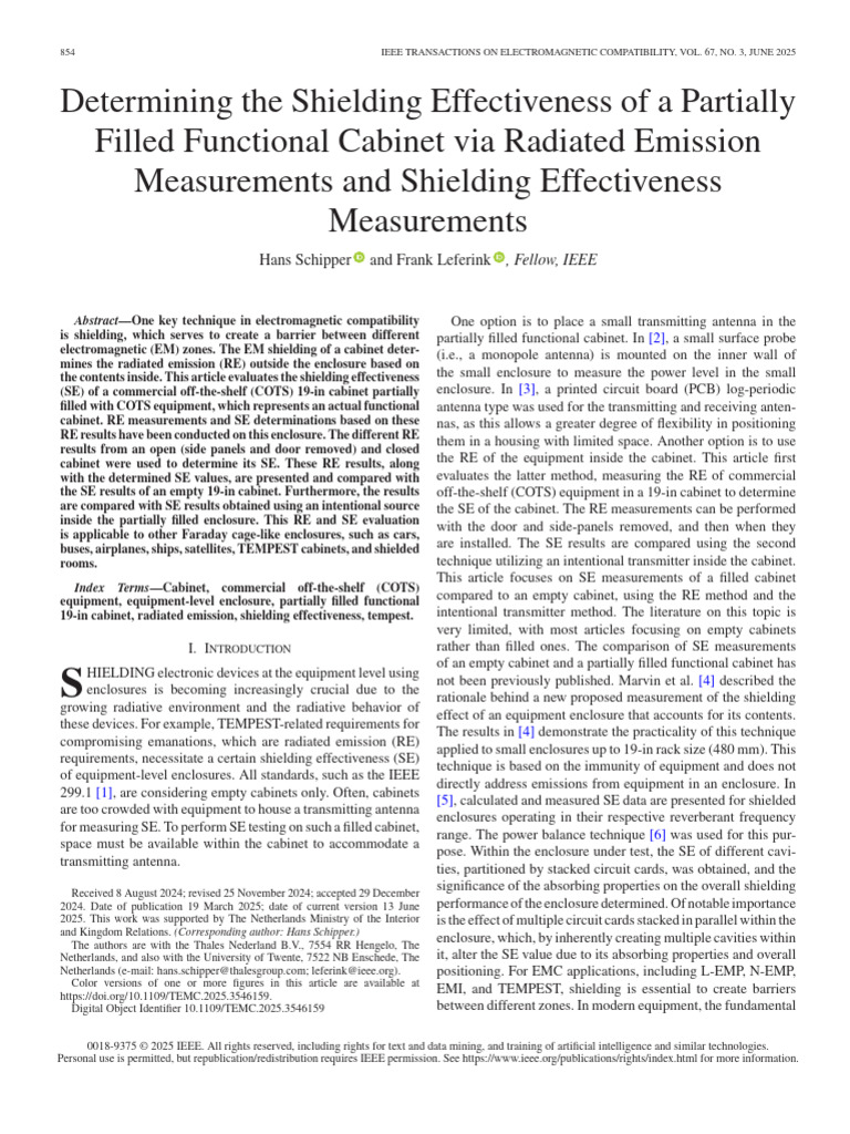 Determining The Shielding Effectiveness of A Partially Filled ...