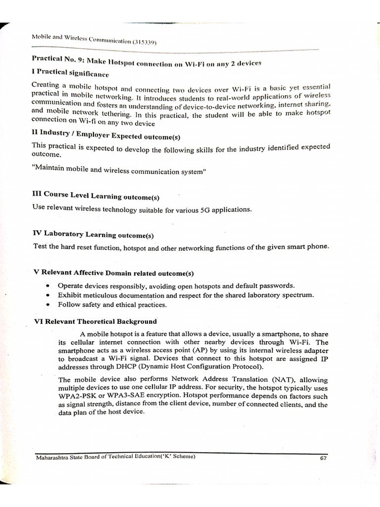 MWC Practical No 9 | PDF