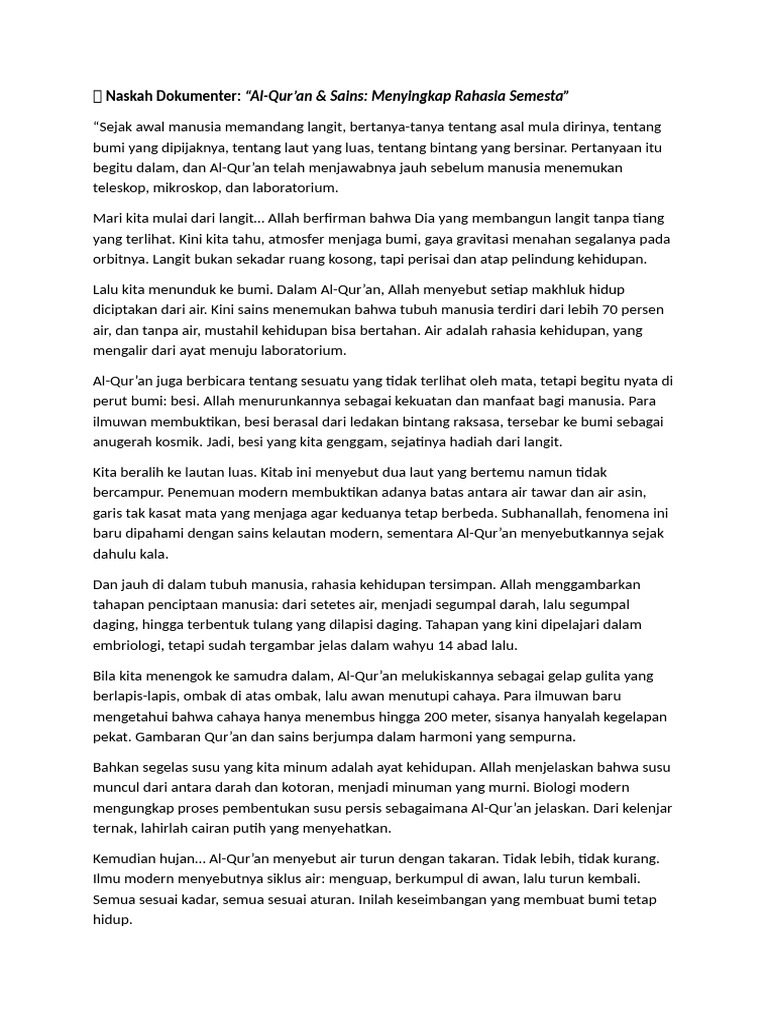 ? Naskah Dokumenter | PDF