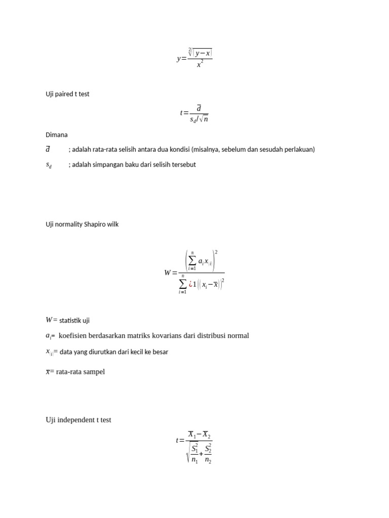 Rumus Uji | PDF
