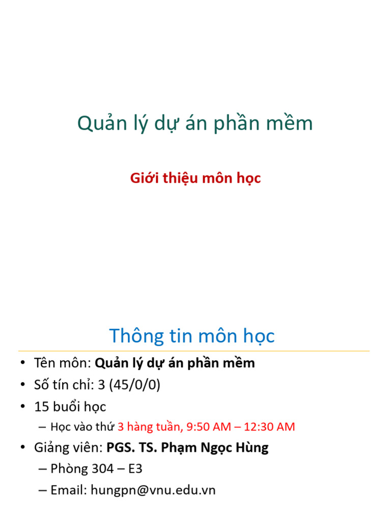 Ch0 - Gioi Thieu Mon Hoc | PDF