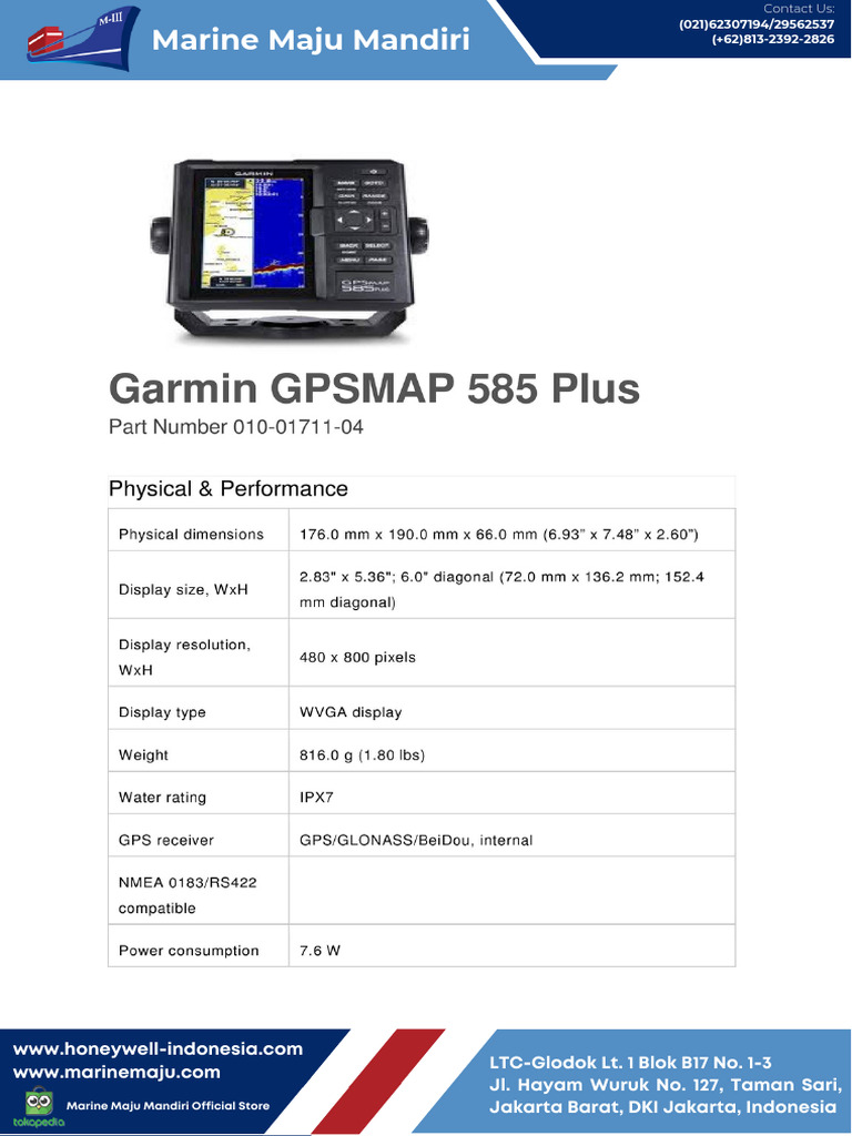 Garmin Gpsmap 585 Plus Fishfinder | PDF