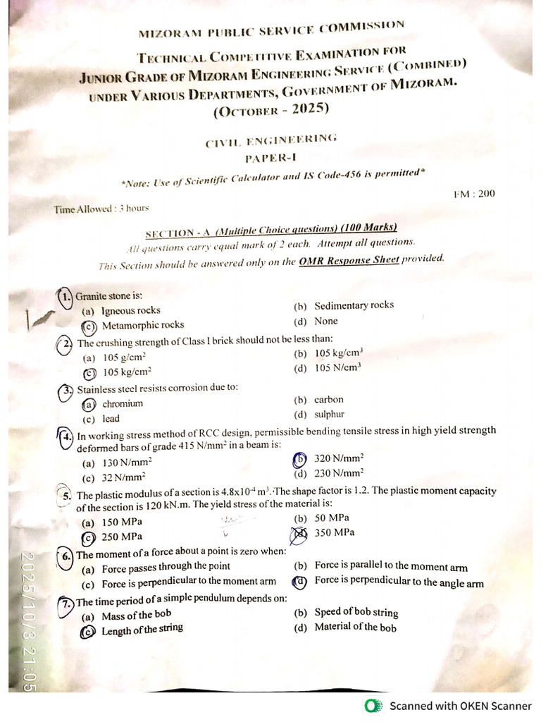Paper-1 Mes 2025 | PDF