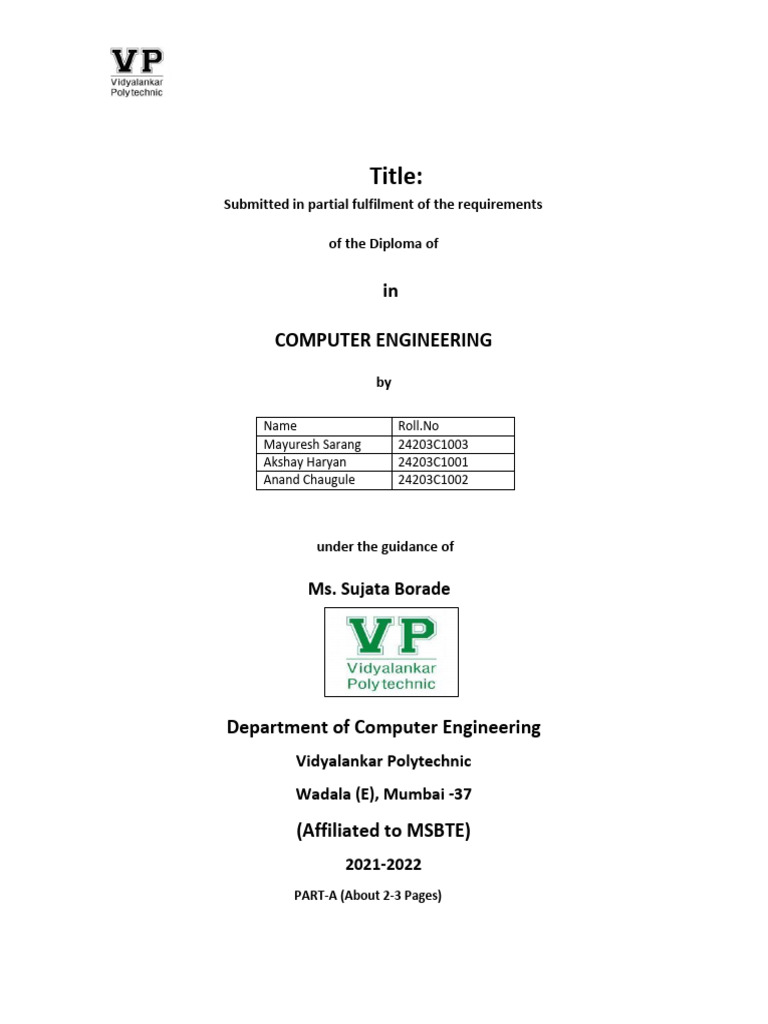 MICROPROJECT Report PART A AND B-1 (1) . | PDF | Computer Programming ...
