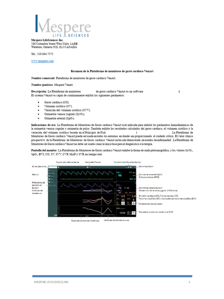 Plataforma VenArt: Monitoreo Cardíaco No Invasivo | PDF | Vena | Corazón