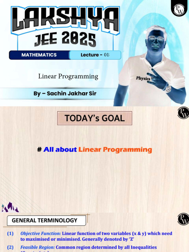 Linear Programming 01 Class Notes-Invert | PDF