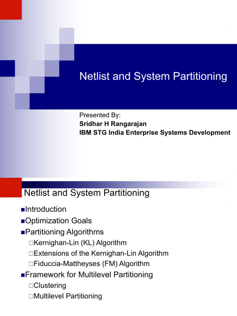 EDA EE6361 System and Netlist Partitioning | PDF | Algorithms And Data Structures | Theoretical ...
