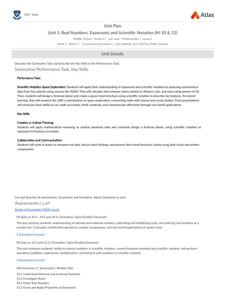 8th Grade Math: Real Numbers & Exponents | PDF | Numbers | Exponentiation