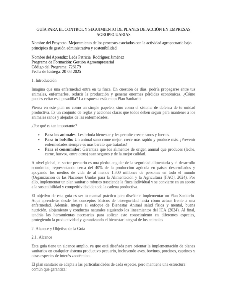 Evidencia GA8-210601023-AA1-EV01. Construcción de La Guía de Control y ...