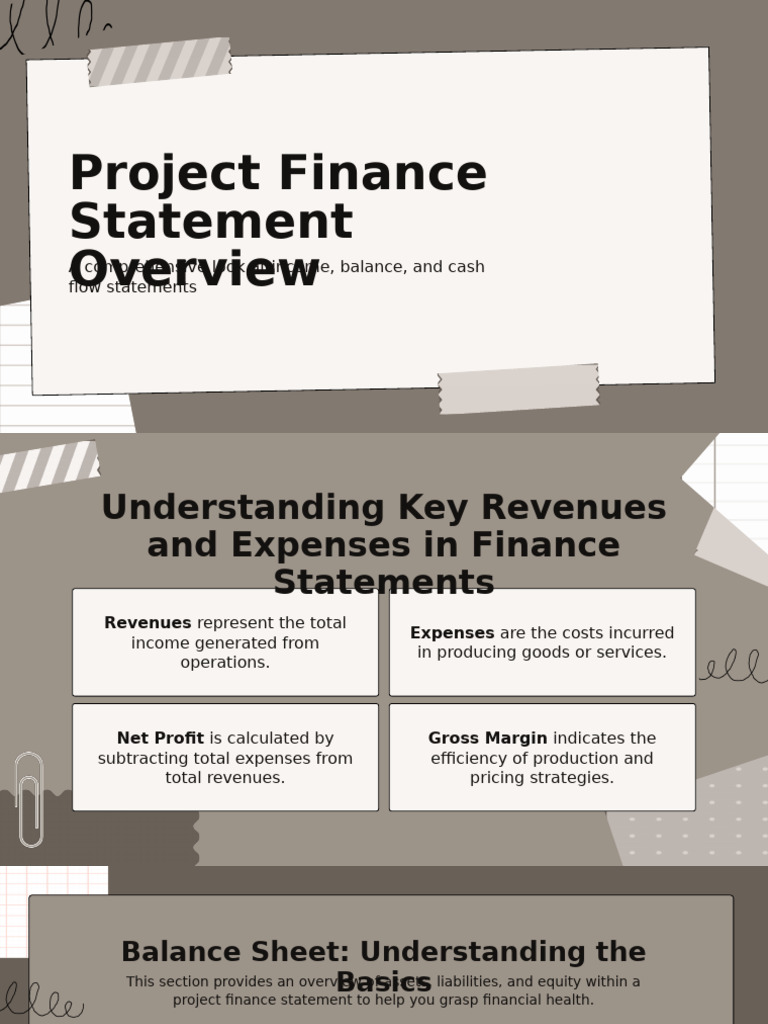 Understanding Project Finance Statements | PDF | Expense | Revenue