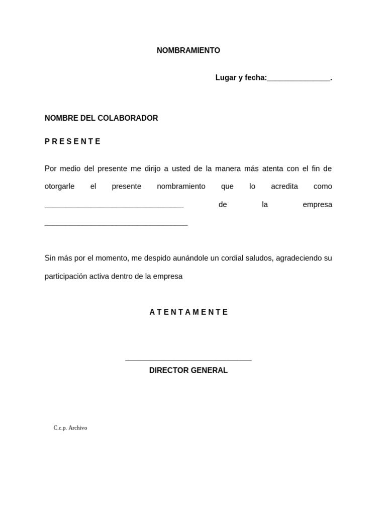 NOMBRAMIENTO | PDF