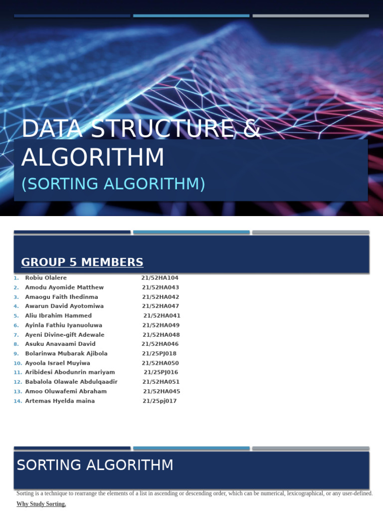 Data Structure & Algorithm Presentation | PDF | Computer Science ...