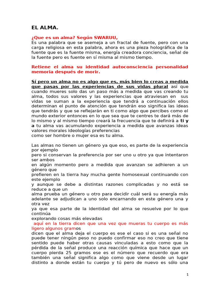 EL ALMA Segun Swaru | PDF | Alma | Sueño