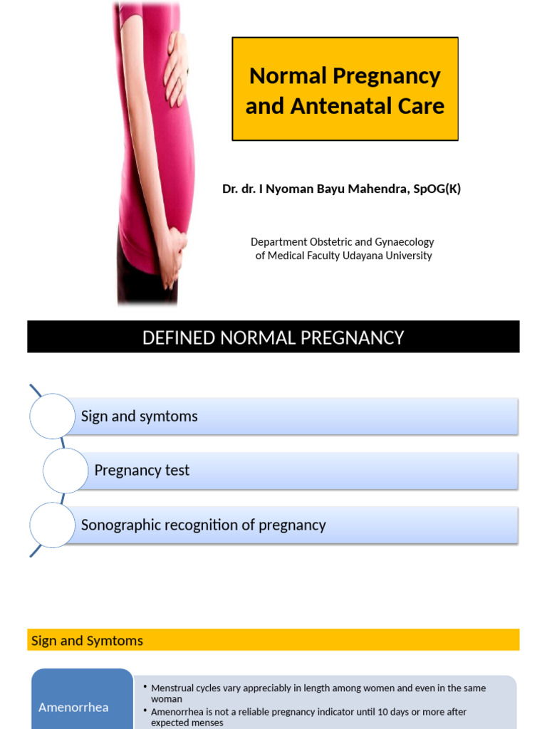 Normal Pregnancy and Antenatal Care - April 2020 | PDF | Pregnancy ...