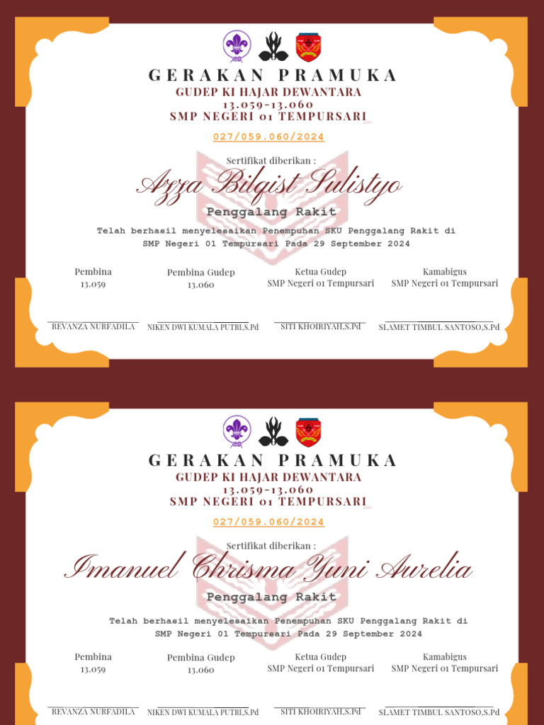 Sertifikat Rakit Garuda | PDF