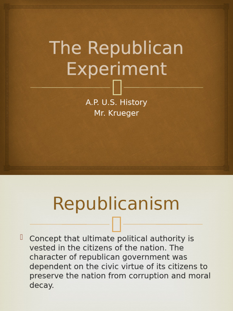 The Republican Experiment | PDF | United States Congress | American ...