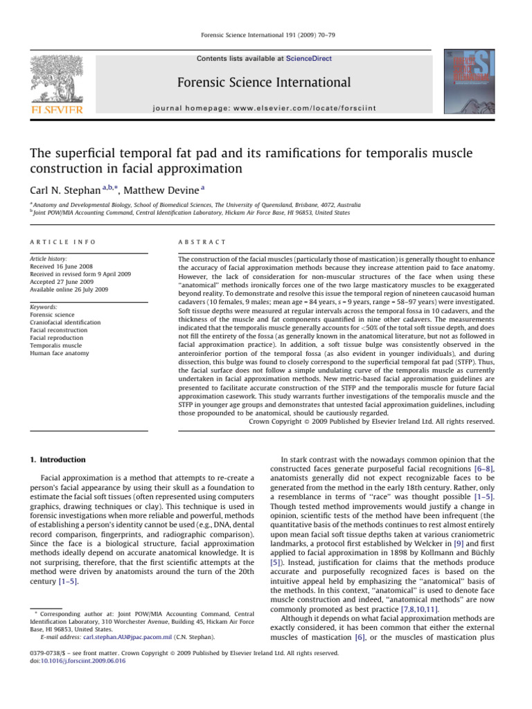 The Superficial Temporal Fat Pad and Its Ramifications For Temporalis ...
