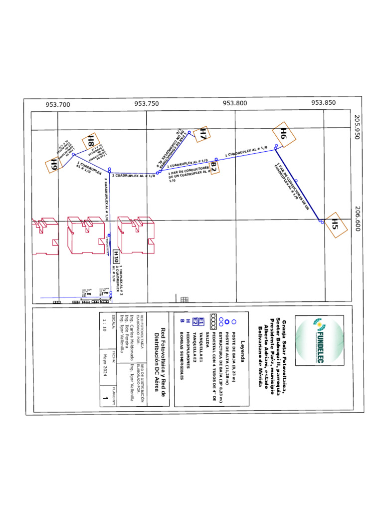 Plano Red Linea IZQUIERDA Carta Escala 1 10 | PDF