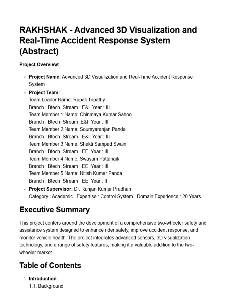 RAKHSHAK - Advanced 3D Visualization and Real-Time Accident Response ...