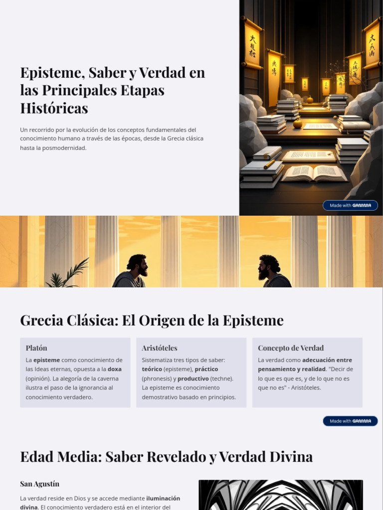 Evolución de Episteme y Verdad | PDF | Verdad | Conocimiento