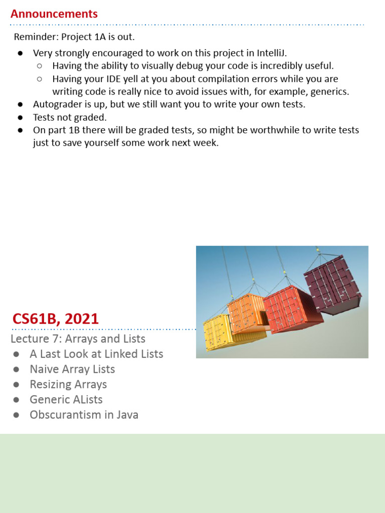 cs61b Lec7 2021 Lists4, Alists | PDF | Software Development | Computer ...