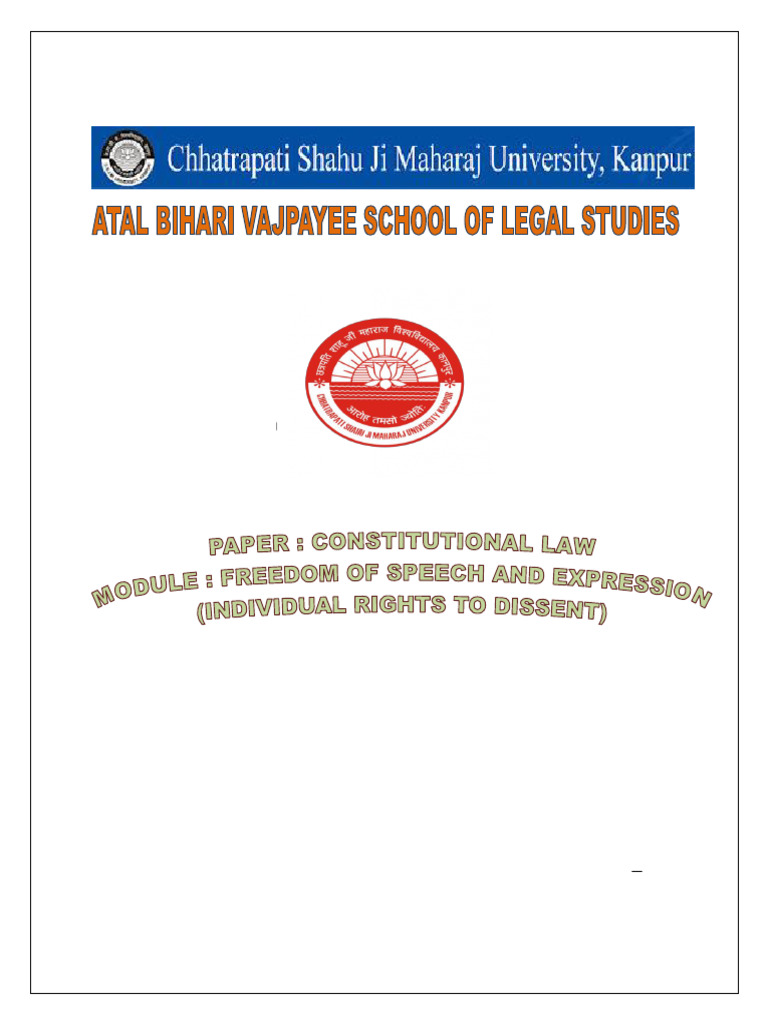 Constitution Assignment III SEM | PDF | Defamation | Freedom Of Speech