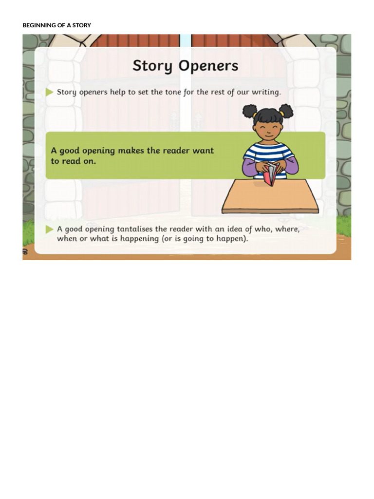 Beginning of A Story | PDF