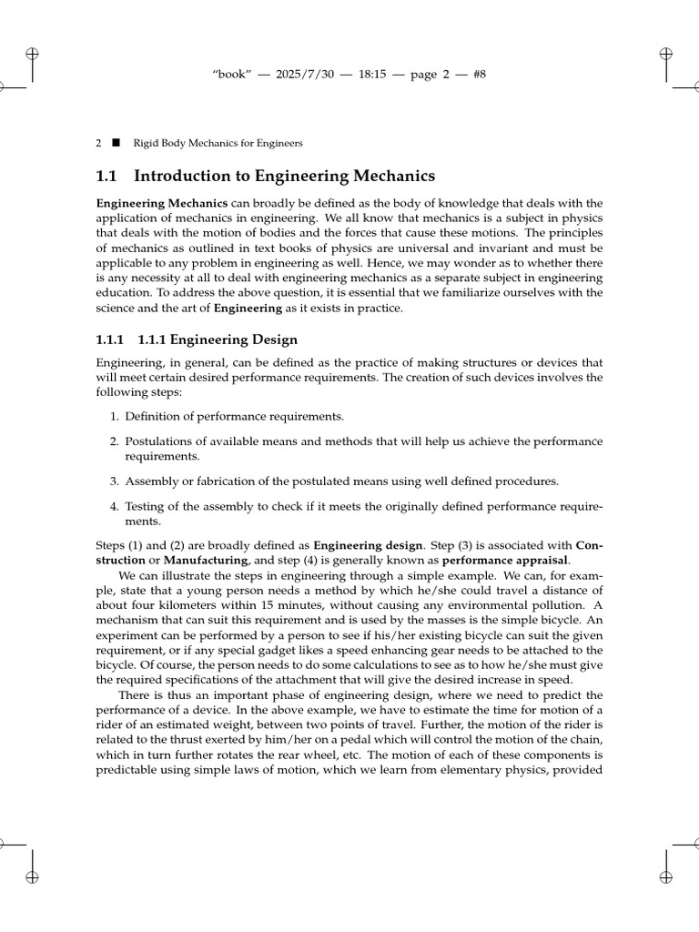 Chapter 1 Engg. Mechanics | PDF | Rotation Around A Fixed Axis | Force