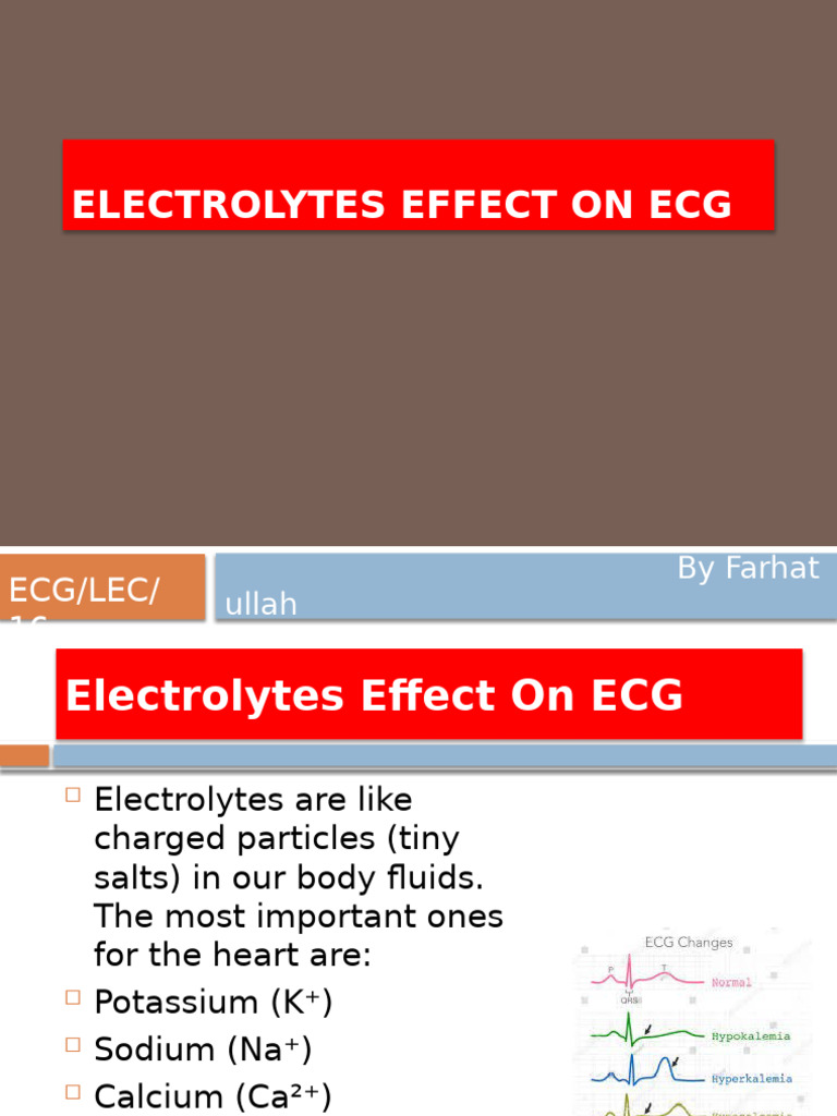 Electrolytes Effect On Ecg | PDF | Electrocardiography | Medical ...