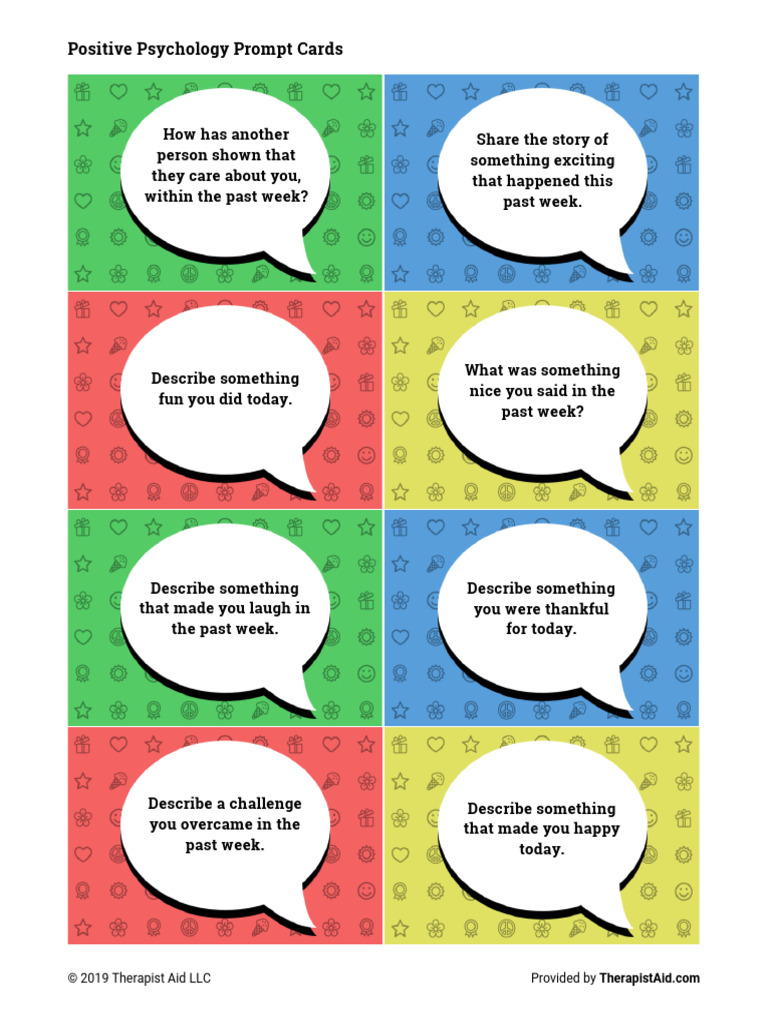 Positive Psychology Prompt Cards | PDF | Positive Psychology ...
