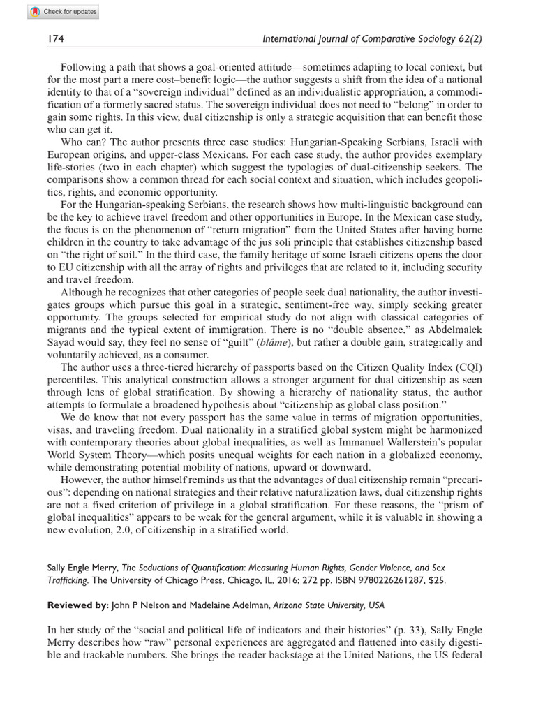 Sovereign Individuals and Dual Citizenship | PDF | Social ...