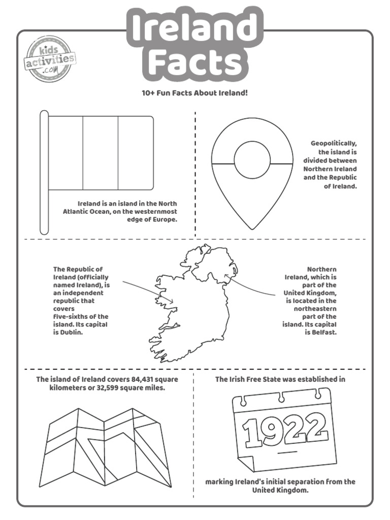 Ireland Facts Coloring Pages | PDF | Ireland | Dublin