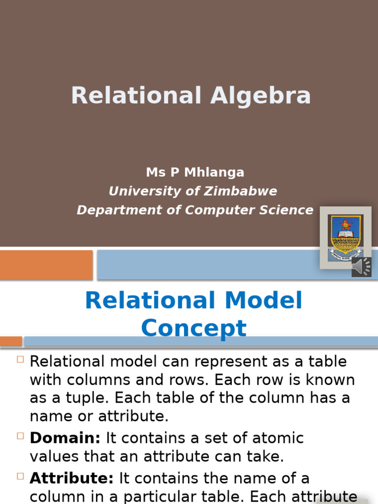 Understanding Relational Algebra Concepts | PDF | Relational Model ...