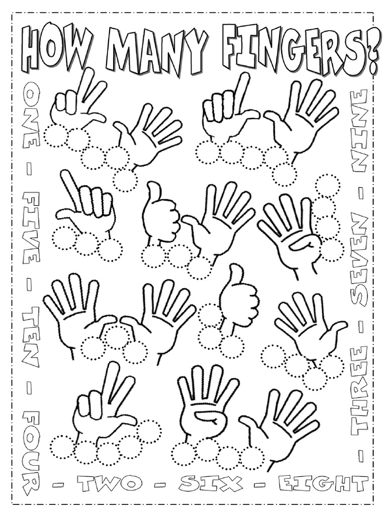 Numbers 1-10 How Many Fingers | PDF