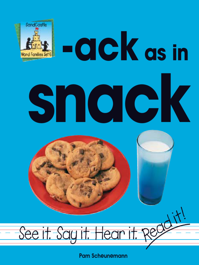 Ack As in Snack (Word Families Set 6) 1591972612 | PDF | Phonics | Pedagogy