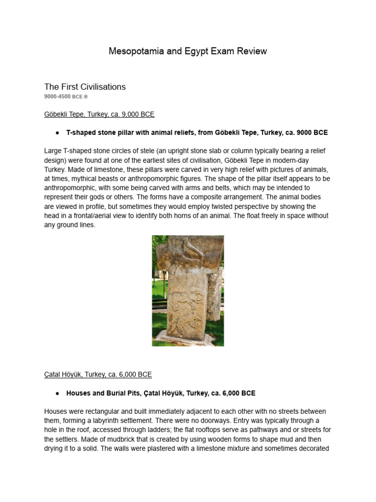 Mesopotamia and Egypt Exam Review ARHS1300 | PDF | Egyptian Pyramids ...