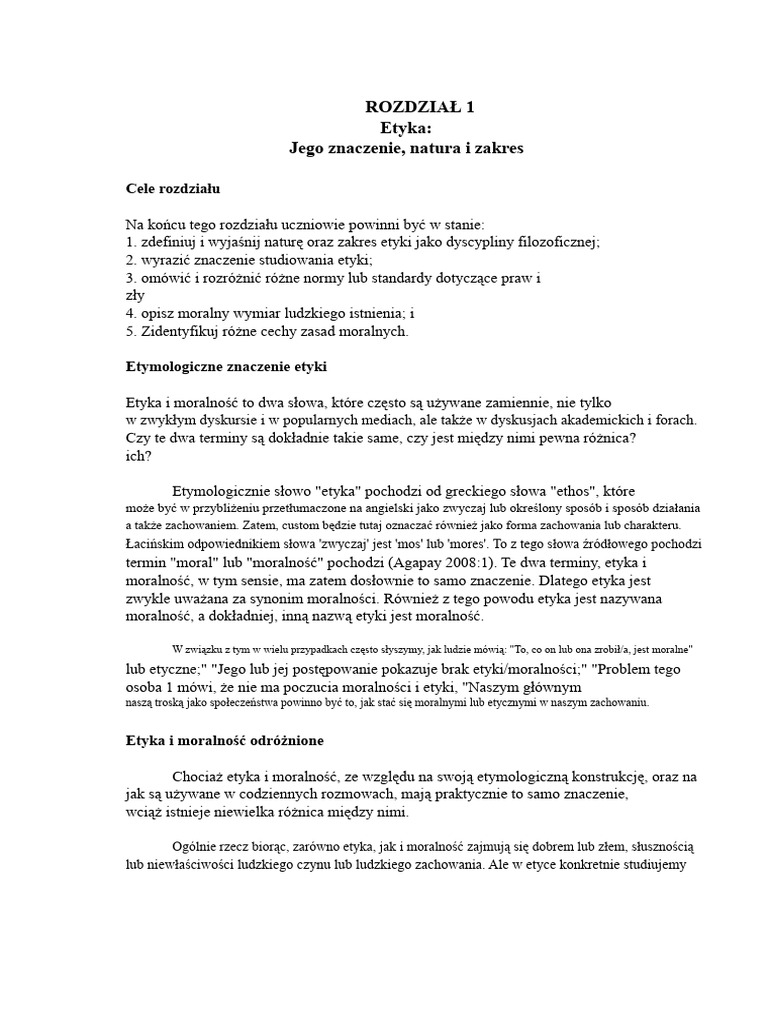 Etyka Mod 1 | PDF
