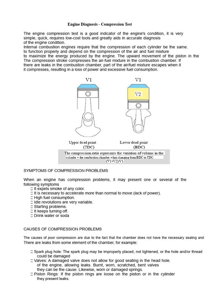 Engine Compression Test Guide | PDF | Diesel Engine | Engines