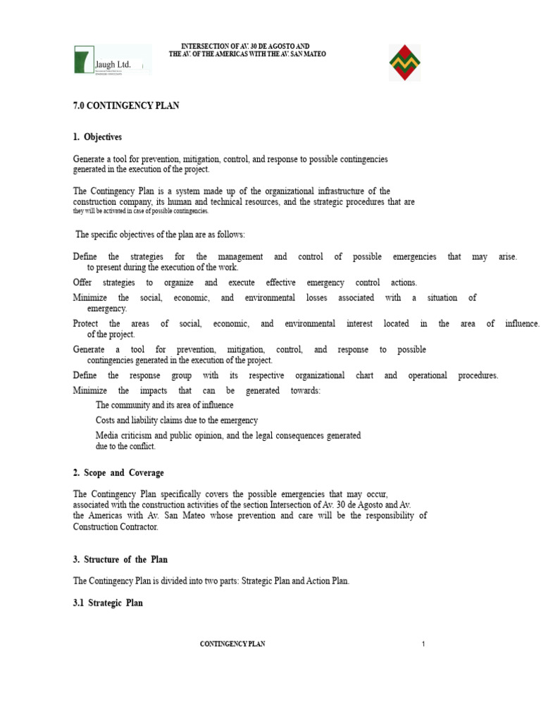 Contingency Plan for Road Works | PDF | Emergency Evacuation | Emergency