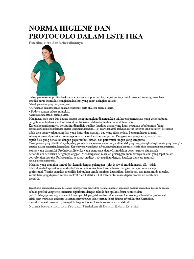 Norma Kebersihan Dan Protokol Di Kabin | PDF