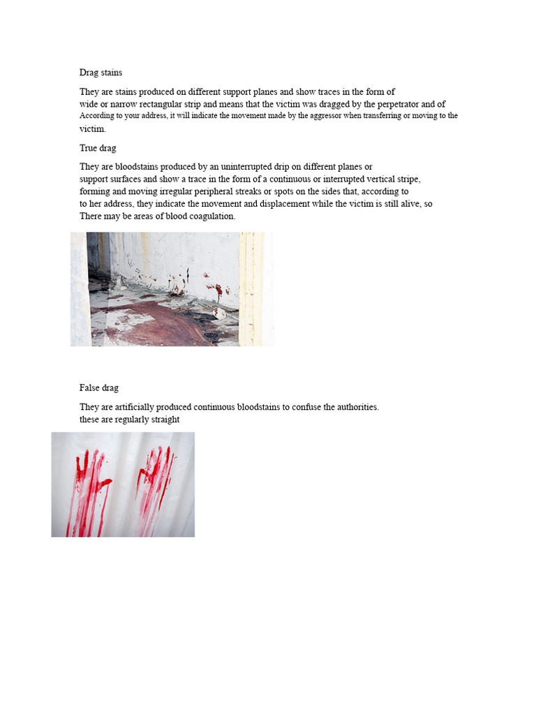 Blood Drag Marks Analysis | PDF