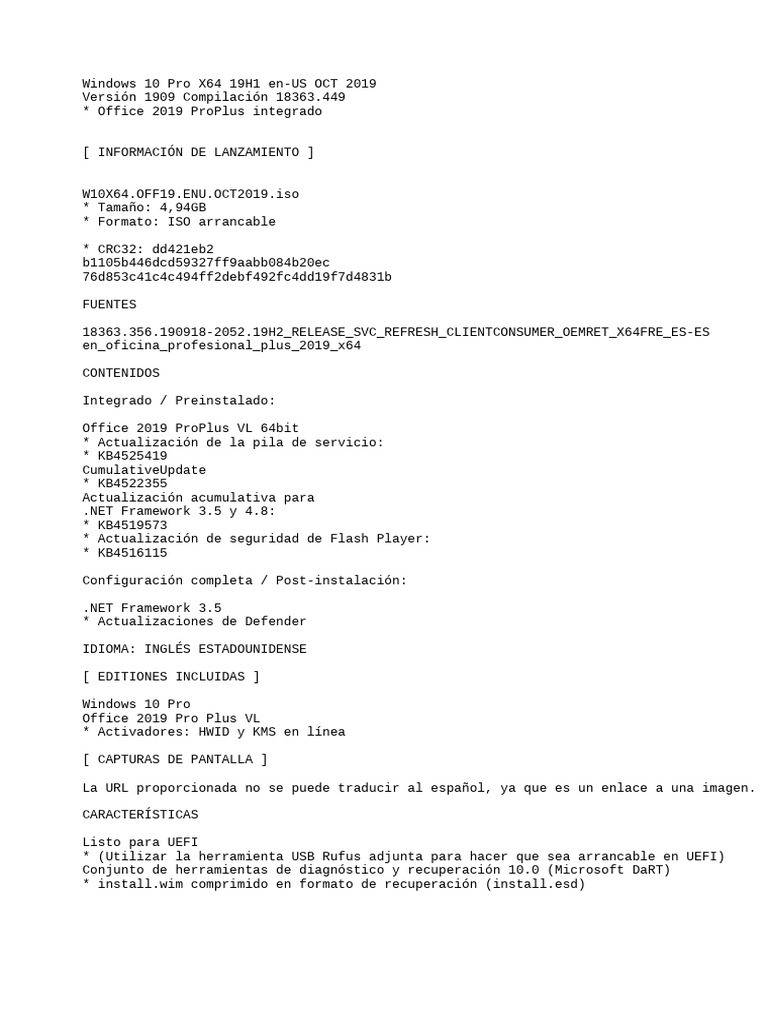 Windows 10 Pro 19H2 X64 Incl Office 2019 en-US OCT 2019 (Gen2) | PDF
